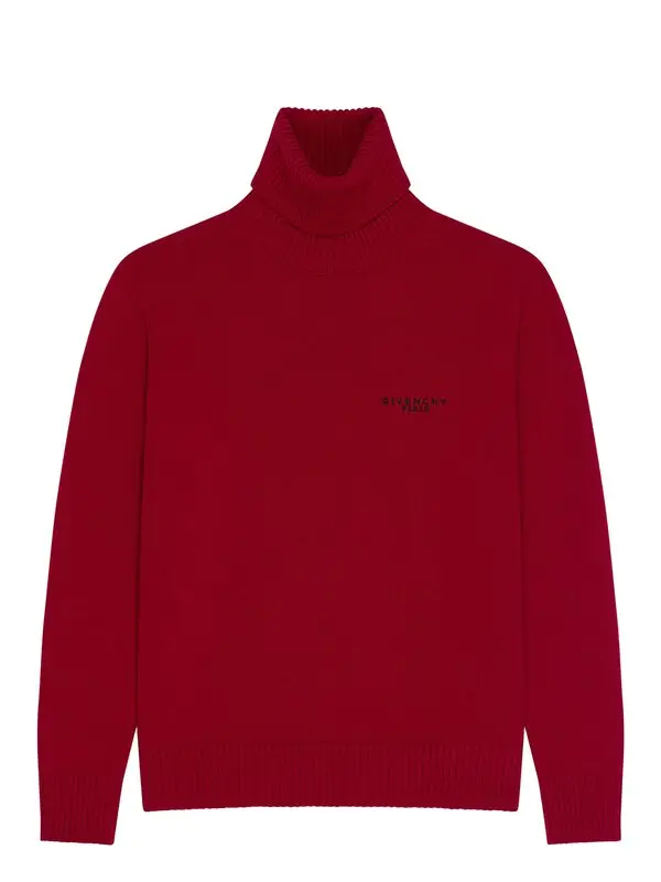 Givenchy Wool And Cashmere Turtleneck Sweater - Deep Red