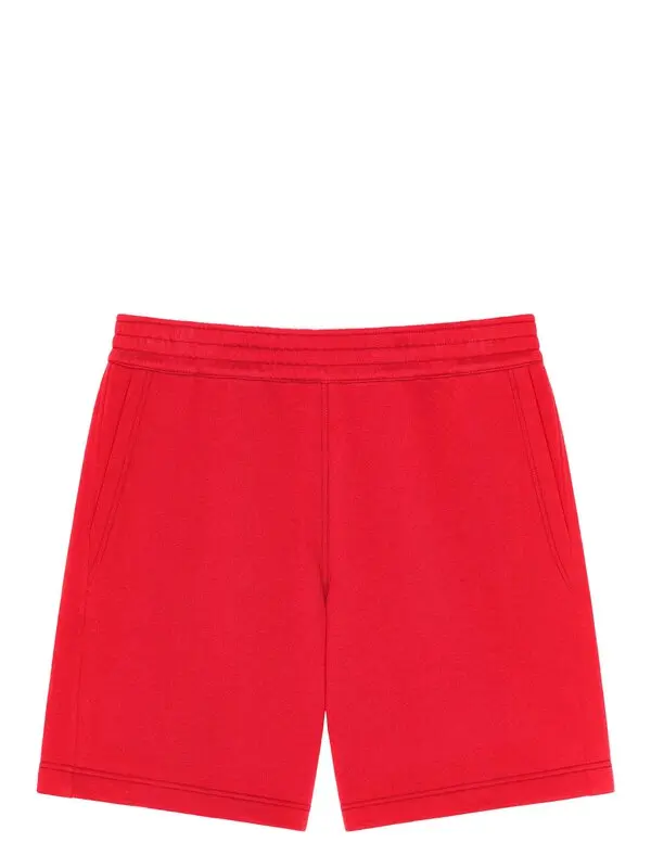 Givenchy Bermuda Shorts In Fleece With Paris Grosgrain - Vermillon