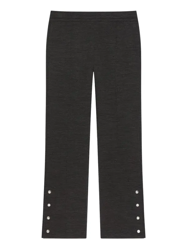 Givenchy Joggers In Wool With Paris Gros Grain - Grey/brown