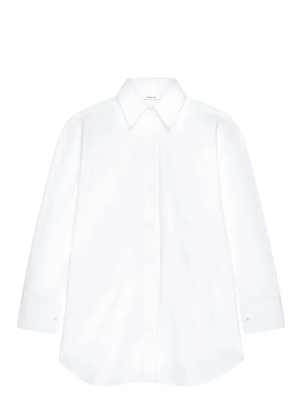 Givenchy Asymmetric Cotton Poplin Shirt - White