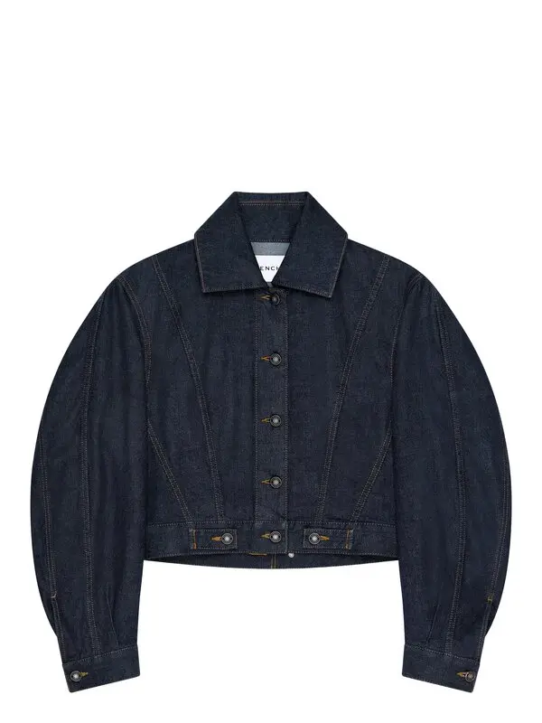 Givenchy Back-to-front Cocoon Denim Jacket - Dark Blue
