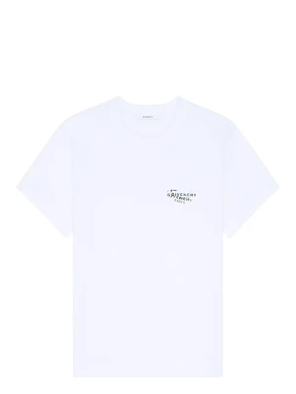 Givenchy T-shirt In Cotton With Stamp Print - White