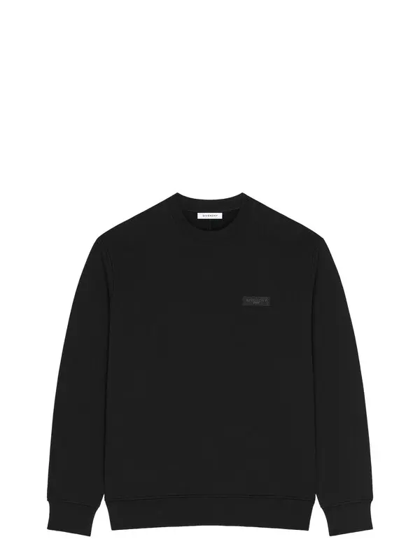 Givenchy Fleece Sweatshirt With Paris Grosgrain - Black