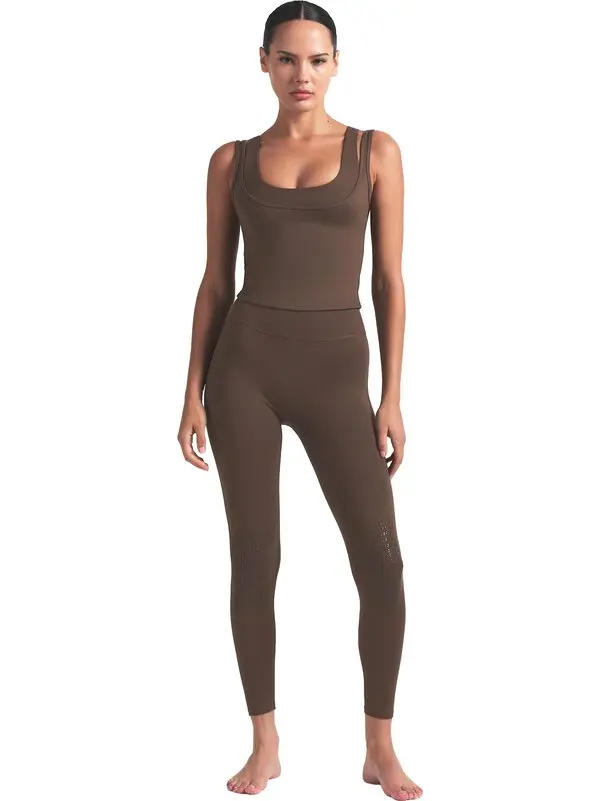 Nike Skims Matte High-waisted 26" Knee Grip Leggings - Brown