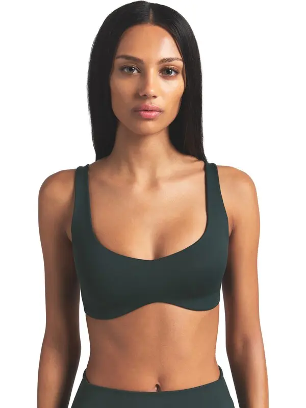 Nike Skims Matte Shaping Scoop Bra - Green