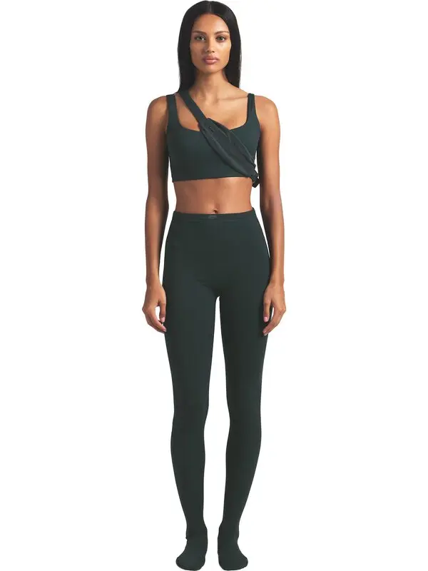 Nike Skims Matte High-waisted Footsie Grip Leggings - Green