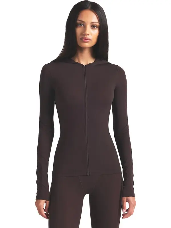 Nike Skims Weightless Layers Full-zip Hoodie - Brown