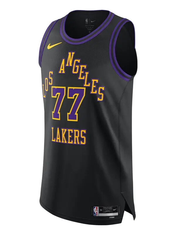Nike Los Angeles Lakers City Edition Dri-fit Adv Nba Authentic Jersey - Black
