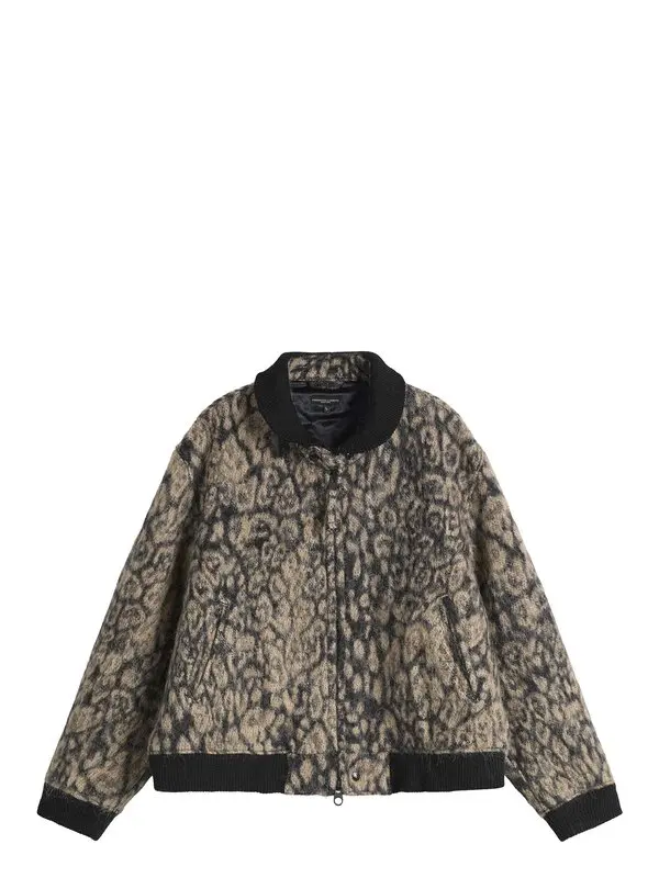 Engineered Garments Leopard Jacquard Ll Jacket - Brown