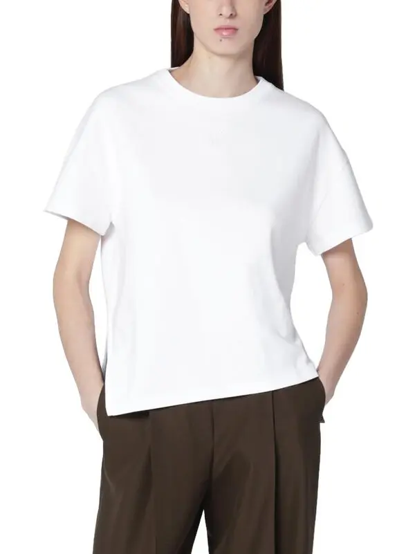 Loewe Asymmetrical Cotton-blend T-shirt - White
