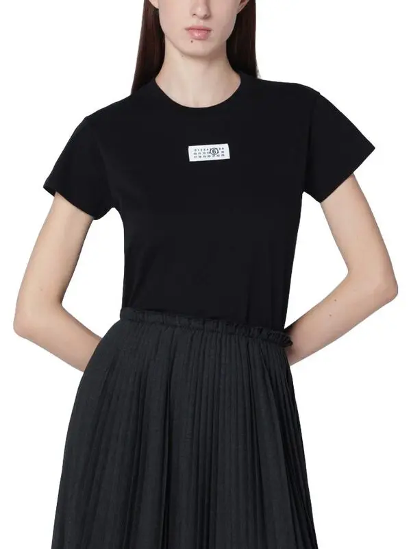 MAISON MARGIELA T-shirt With Numeric Signature Patch - Black