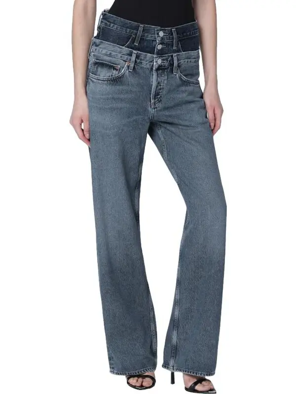 AGOLDE Elson Jeans With Double Waistband - Blue