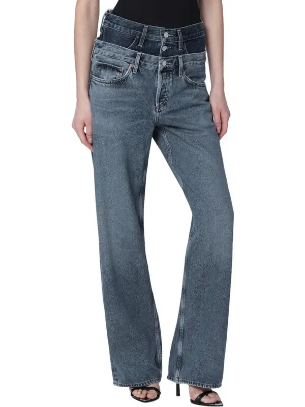 AGOLDE Elson Jeans With Double Waistband - Blue