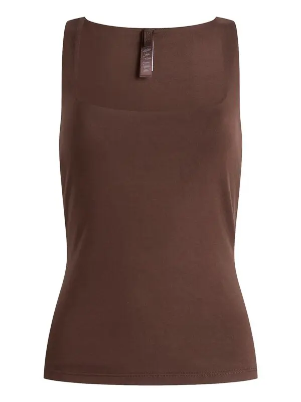 SKIMS Smooth Layers Square Neck Tank Top - Espresso