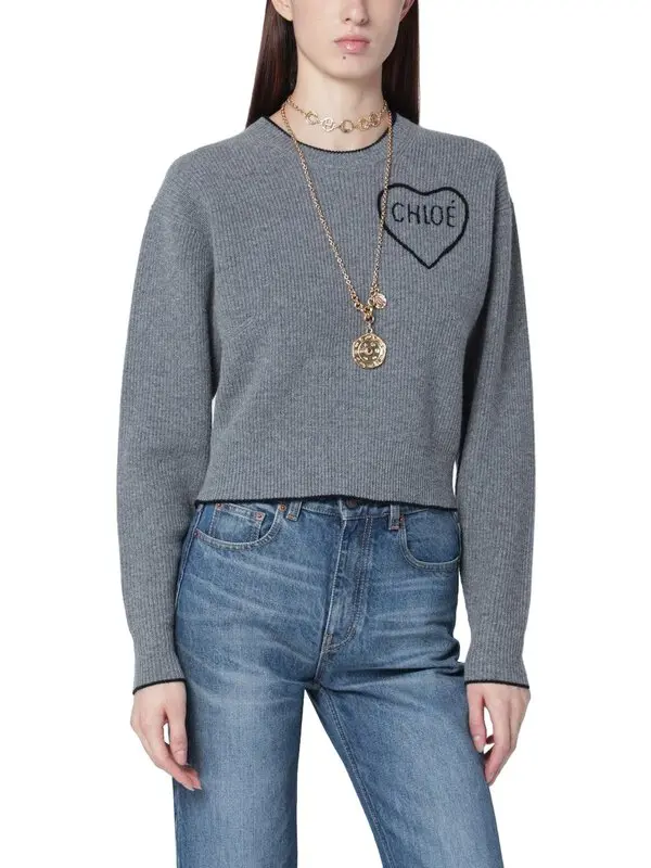 Chloé Wool And Cashmere Sweater - Grey