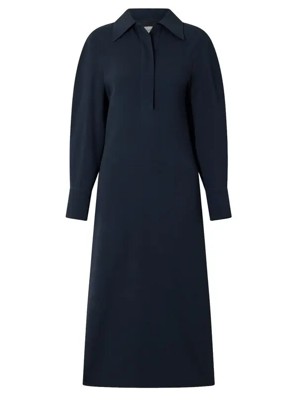 Victoria Beckham Crepe Midi Dress - Blue