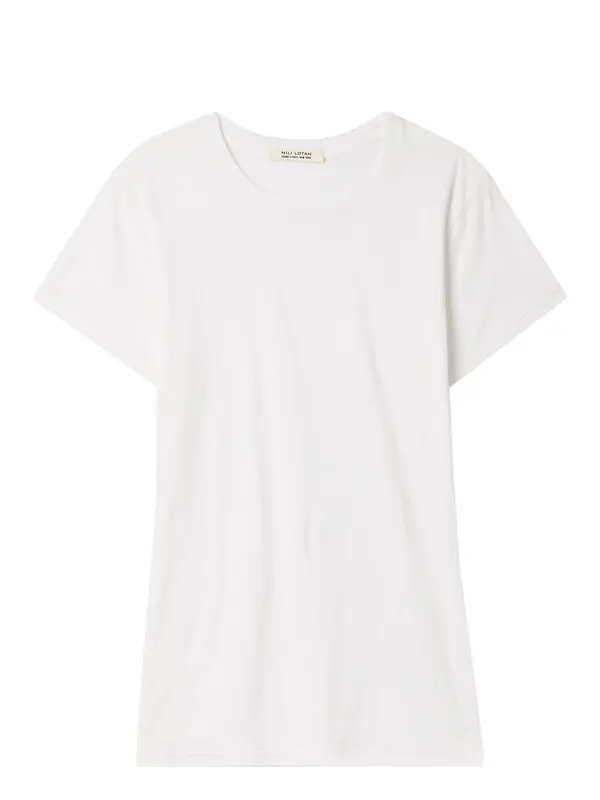 NILI LOTAN Lana Cotton-jersey T-shirt - White