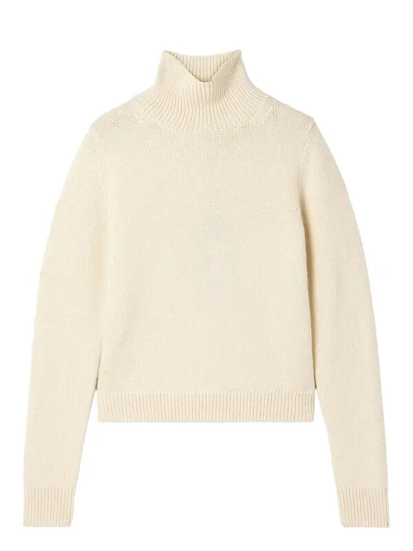 NILI LOTAN Estis Cashmere Turtleneck Sweater - Ivory