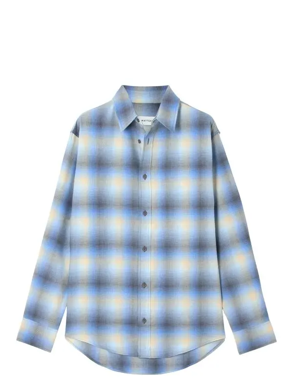 Matteau Cotton-flannel Shirt - Blue