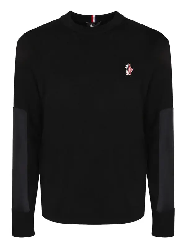Moncler Long Sleeve Sweater - Black