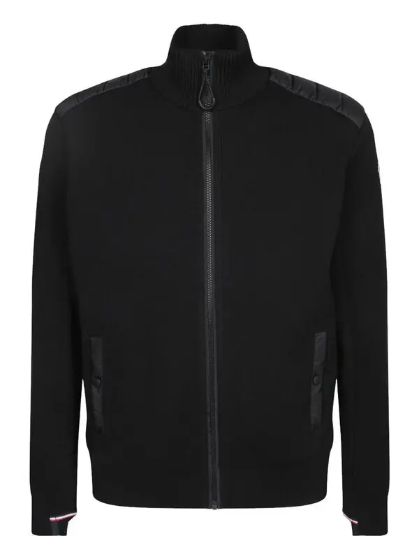 Moncler Cardigan With Zip Closure - Black