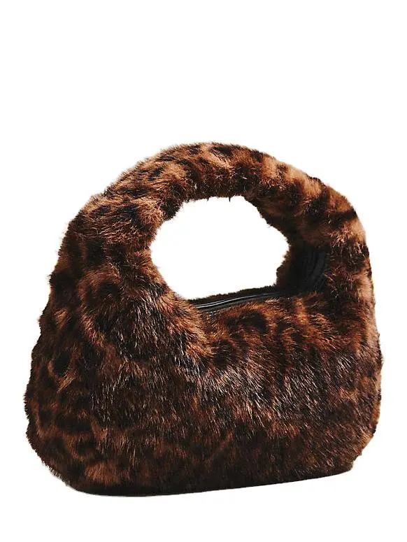 Dolce Vita Faux Fur Frankie Satchel - Leopard
