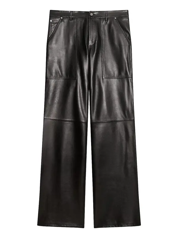 Helmut Lang Leather Utility Pants - Black
