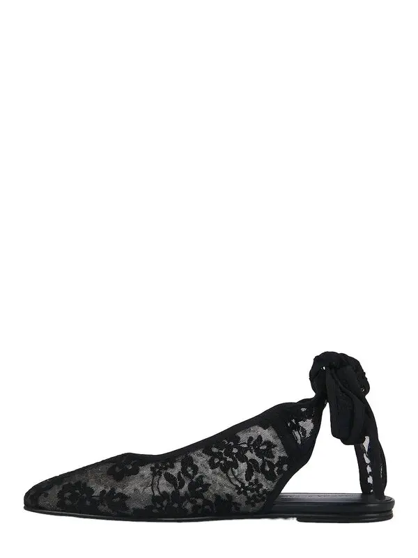 Magda Butrym Lace Ballet Flat - Black