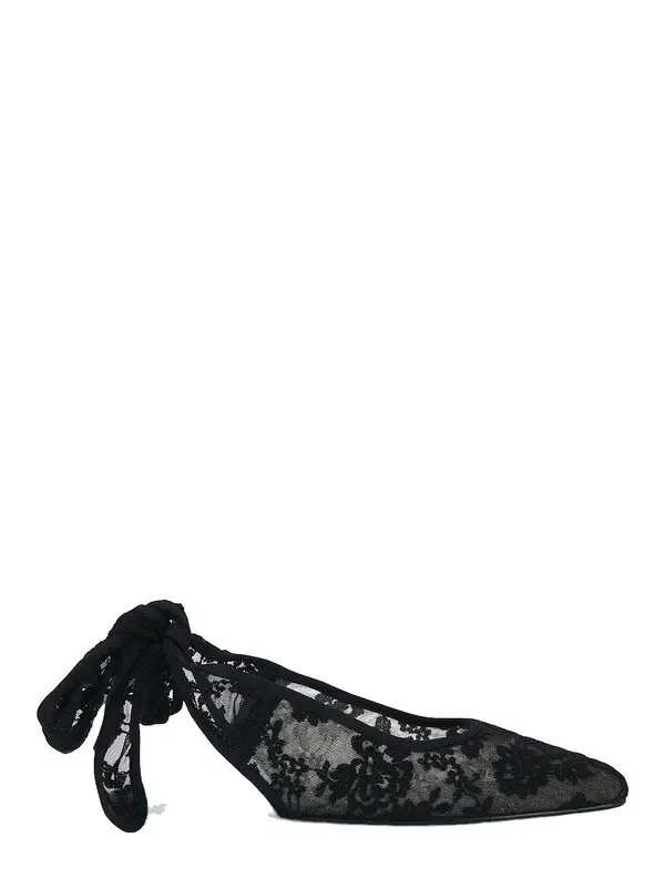 Magda Butrym Lace Ballet Flat - Black