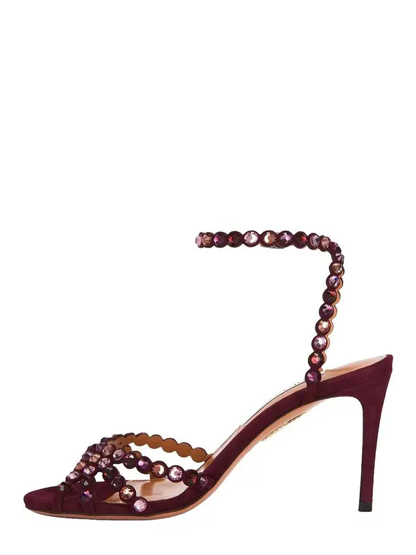 AQUAZZURA Tequila 85 Sandal - Blackberry