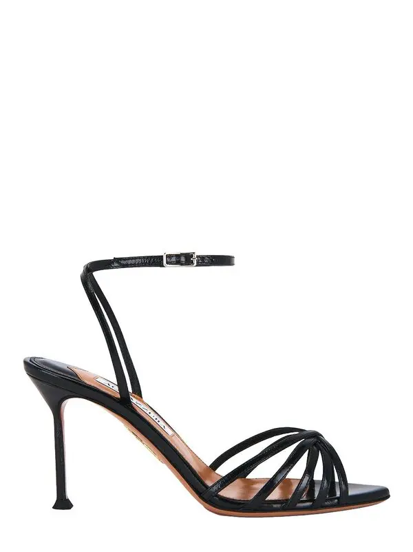 AQUAZZURA Tell Me 85 Sandal - Black