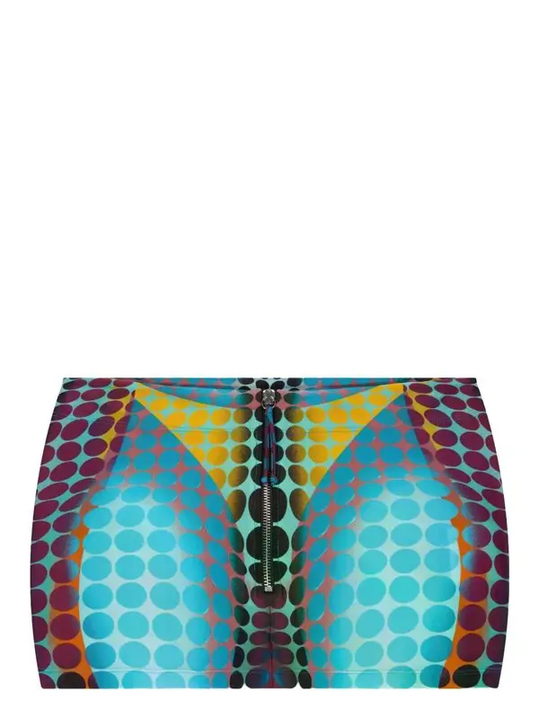 JEAN PAUL GAULTIER Dots-print Mini Skirt - Blue