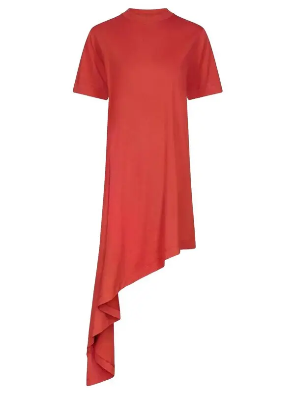 Loulou De Saison Igari Asymmetric Pleated Dress - Red