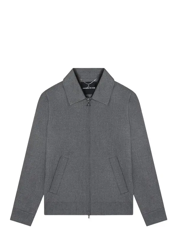 Manière De Voir Tailored Harrington Jacket - Grey