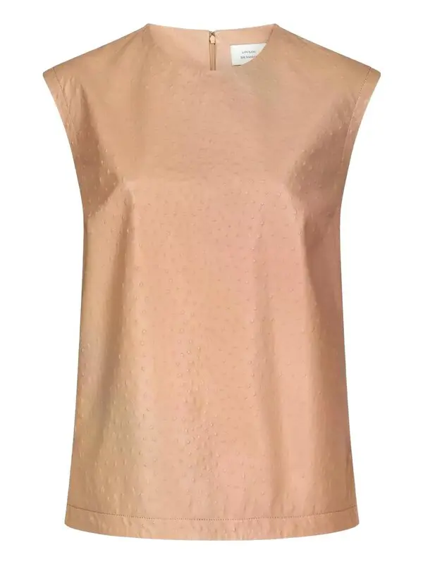 Loulou De Saison Fiza Ostrich-effect Zip Top - Neutrals