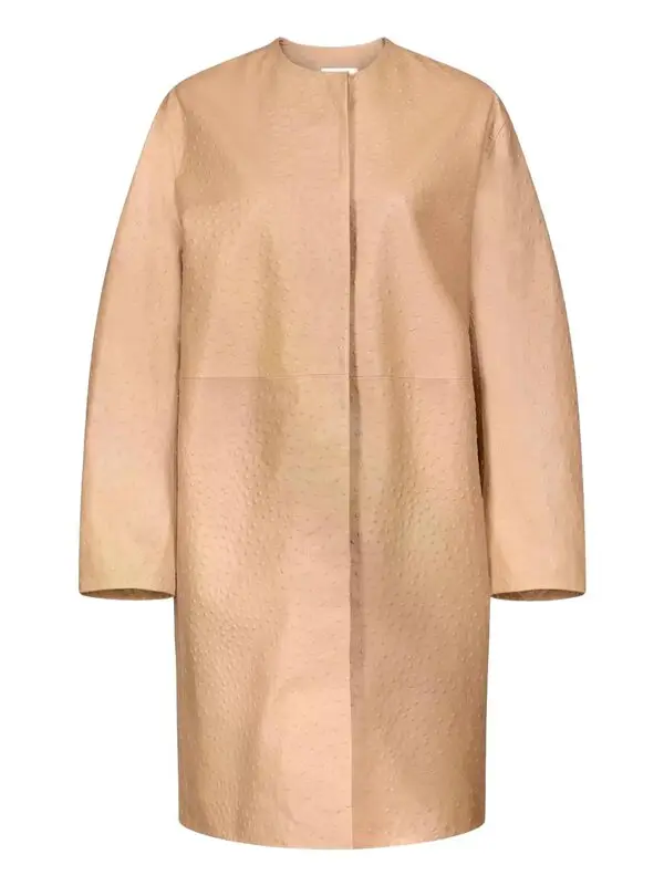Loulou De Saison Yari Leather Coat - Neutrals