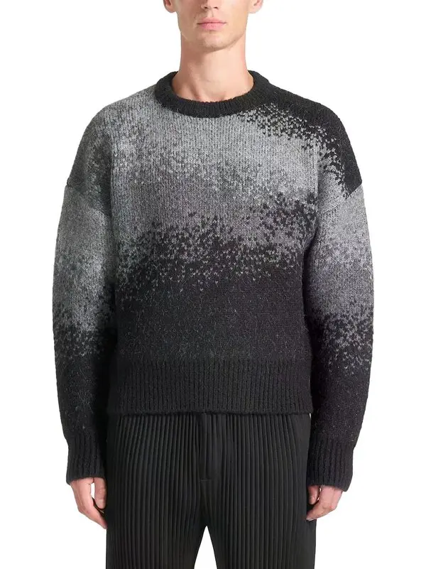 Manière De Voir Ombré-effect Crew-neck Sweater - Grey