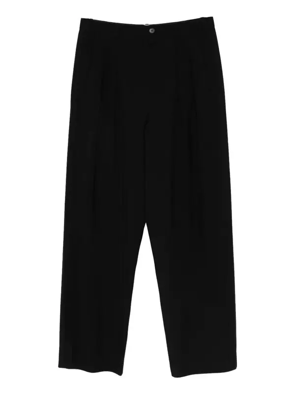 THE ROW Corley Pleated Trousers - Black