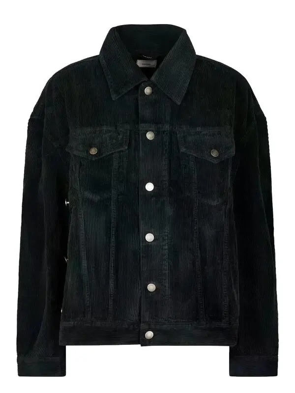 HAIKURE Corduroy Button Jacket - Black
