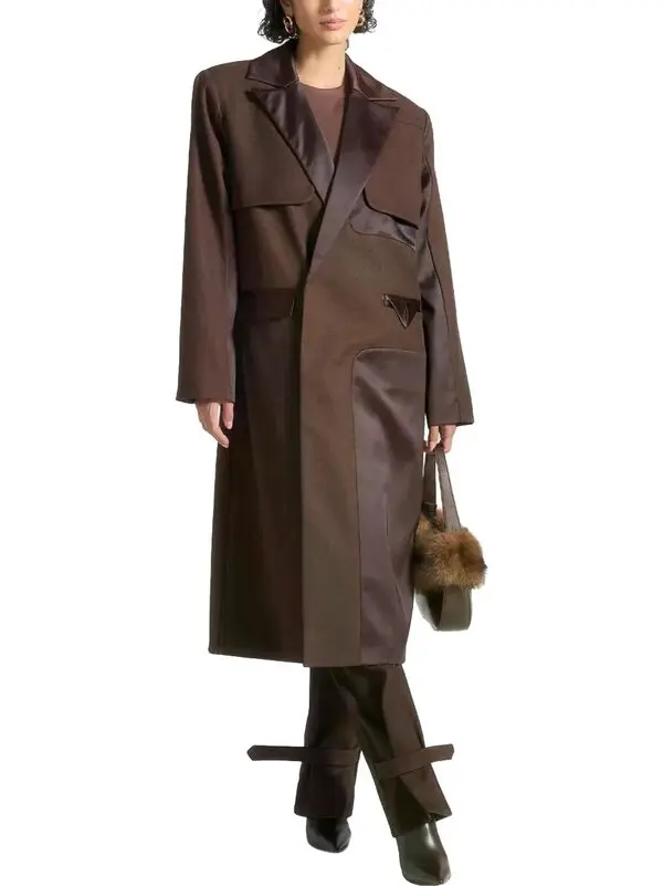 Manière De Voir Ilona Belt-detail Trench Coat - Brown