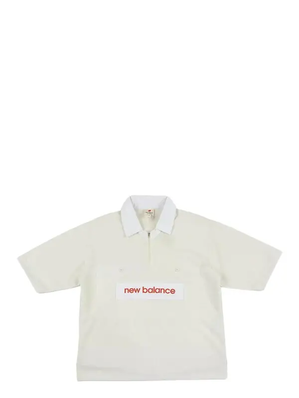 NEW BALANCE Zip Polo Shirt - Neutrals