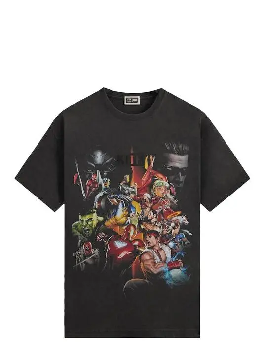 Kith X Marvel Vs. Capcom Ultimate Vintage Tee Shirt - Black
