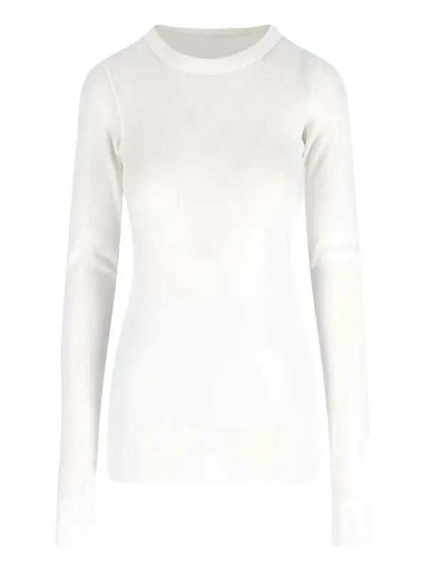 Rick Owens Ribbed Knit Top - White