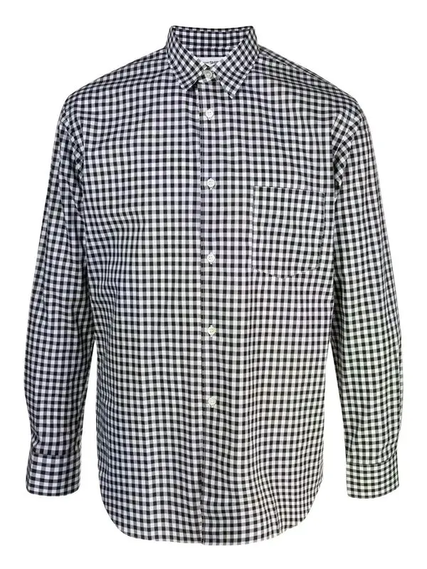 Comme Des Garçons Check-print Cotton Shirt - Neutrals