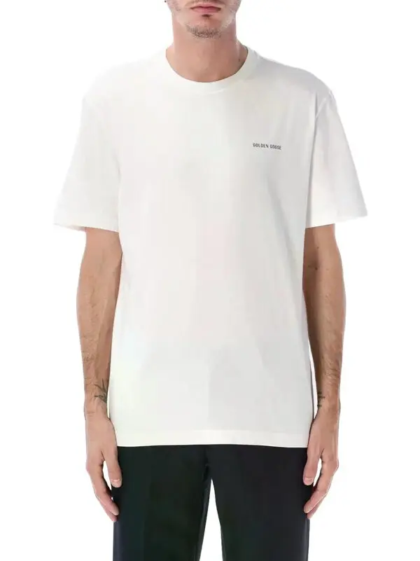 GOLDEN GOOSE Small Logo T-shirt - Neutrals