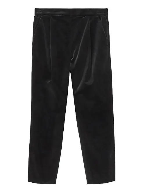 ALLSAINTS Aleida Tapered-leg Velvet Trousers - Black