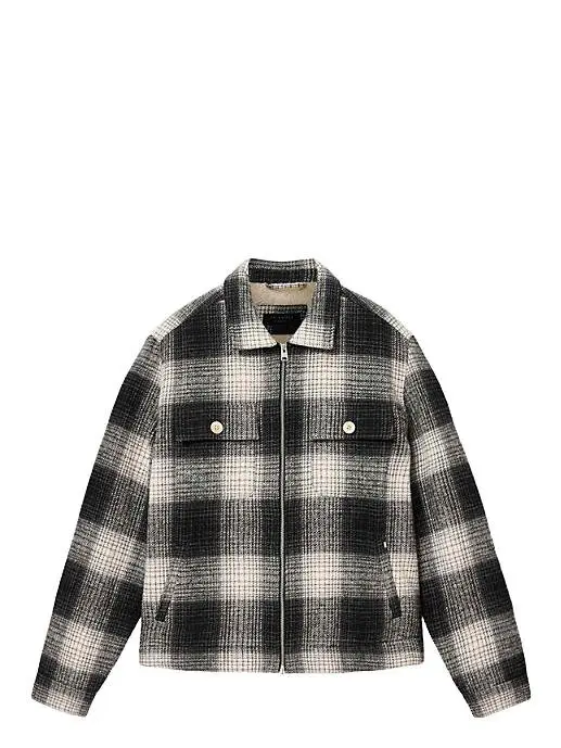 ALLSAINTS Matheson Check Zip-up Jacket - Black/off Whit