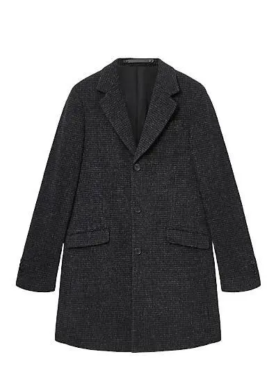ALLSAINTS Caspian Slim-fit Wool-blend Coat - Cinder Black M