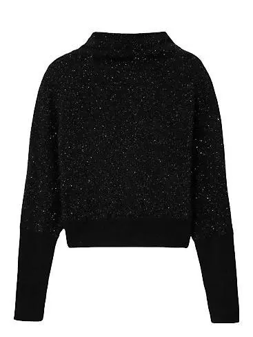 ALLSAINTS Ridley Sparkle Scoop-neck Wool-blend Jumper - Black