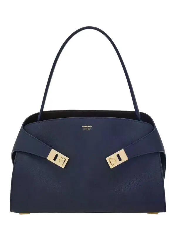 FERRAGAMO Medium Hug Shoulder Bag - Blue